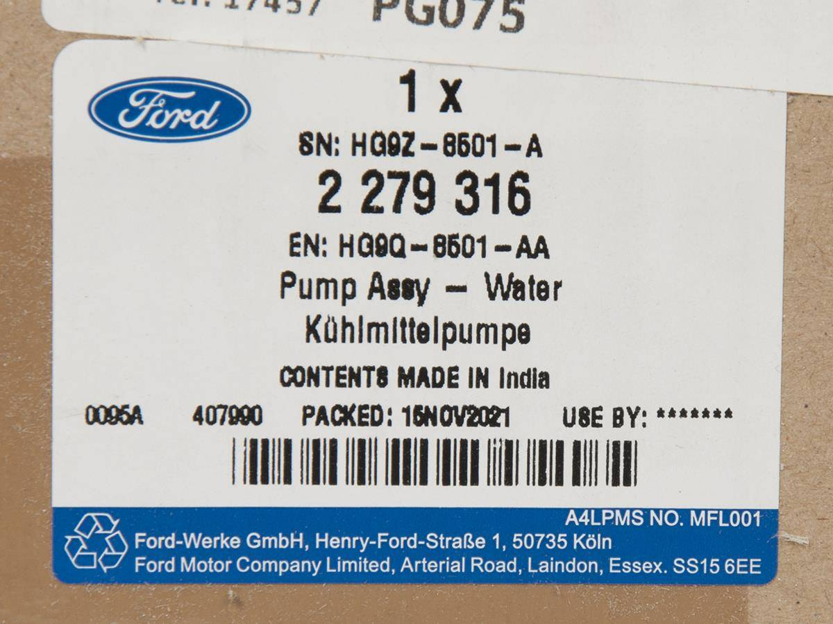 POMPA WODY 2.0 DIESEL PANTHER EDGE FOCUS S-MAX _ 2527964 _ HG9Q-8501-AA ...